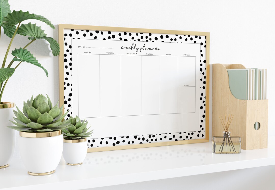 Weekly Planner, to Do Poster, A3 Weekly Wall Planner, Family Calendar ...