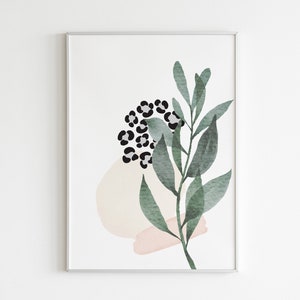 Abstract Leaf Prints, Set of 2, Botanical Wall Art, Leaf Poster, Leaf ...