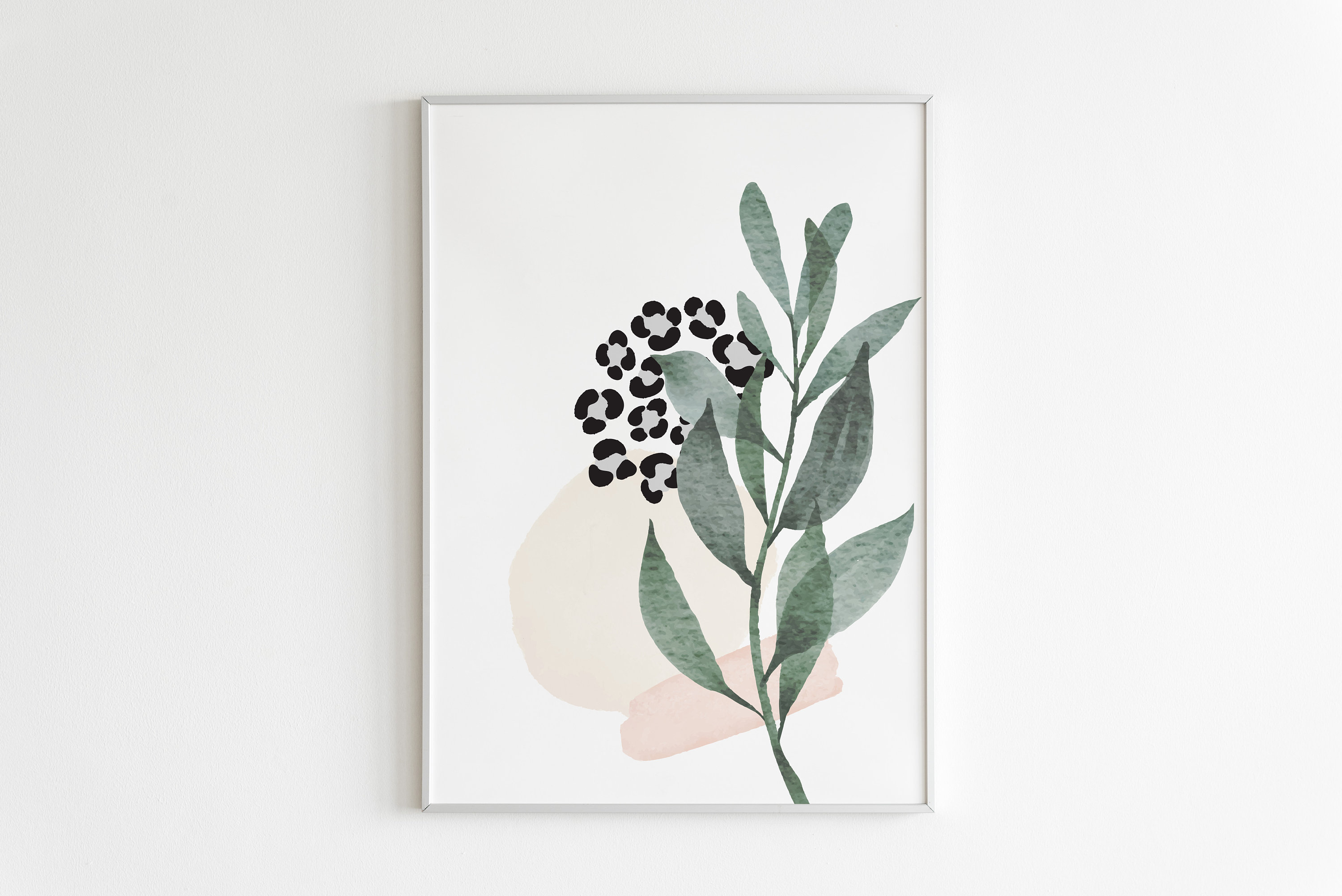 Abstract Leaf Prints, Set of 2, Botanical Wall Art, Leaf Poster, Leaf ...