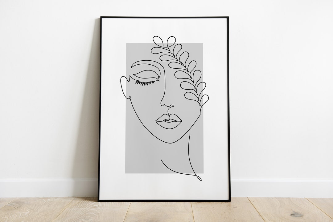 Abstract Woman Line Art, Grey Line Art, Woman Line Art, Silhouette ...