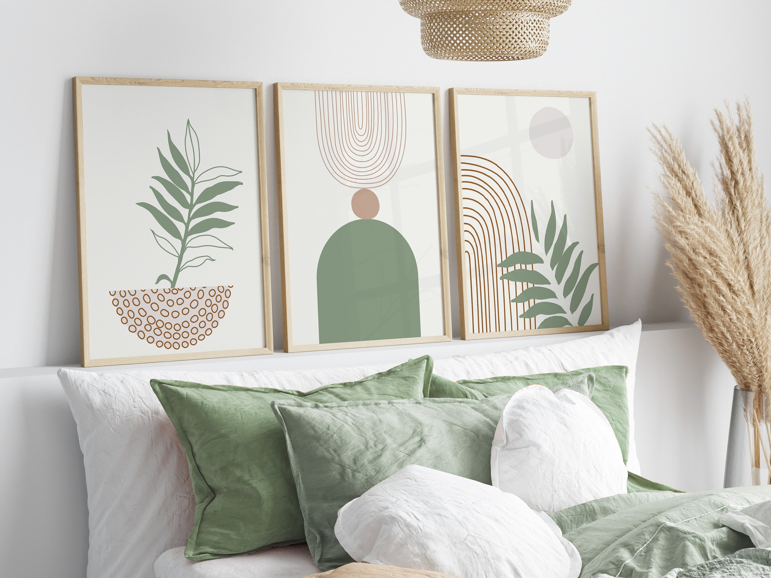Neutral Boho Wall Prints Boho Wall Decor Set of 3 Prints - Etsy UK