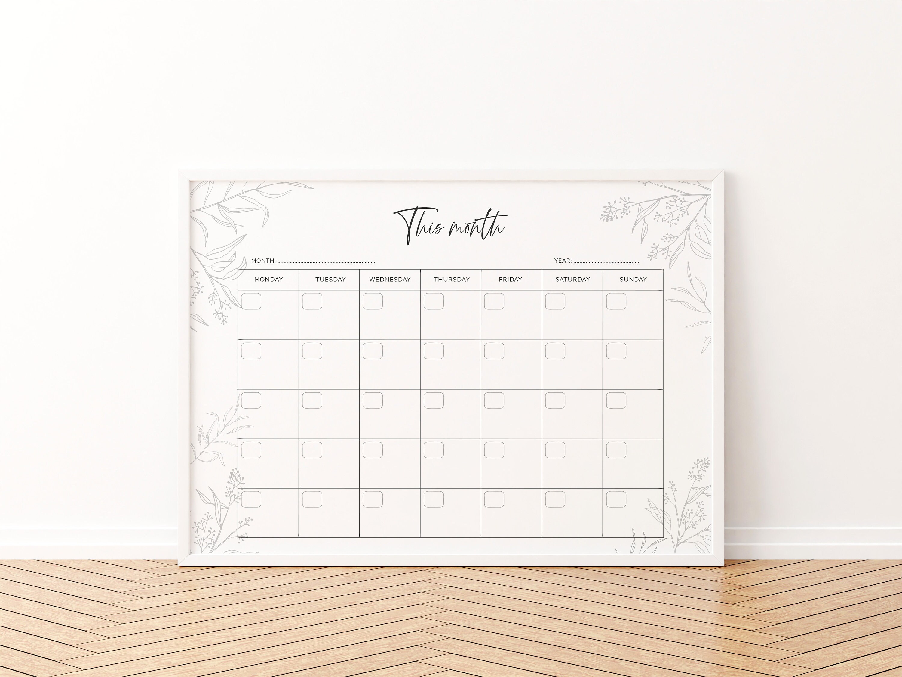 Monthly Planner Poster to Do List Wall Planner Monthly - Etsy UK