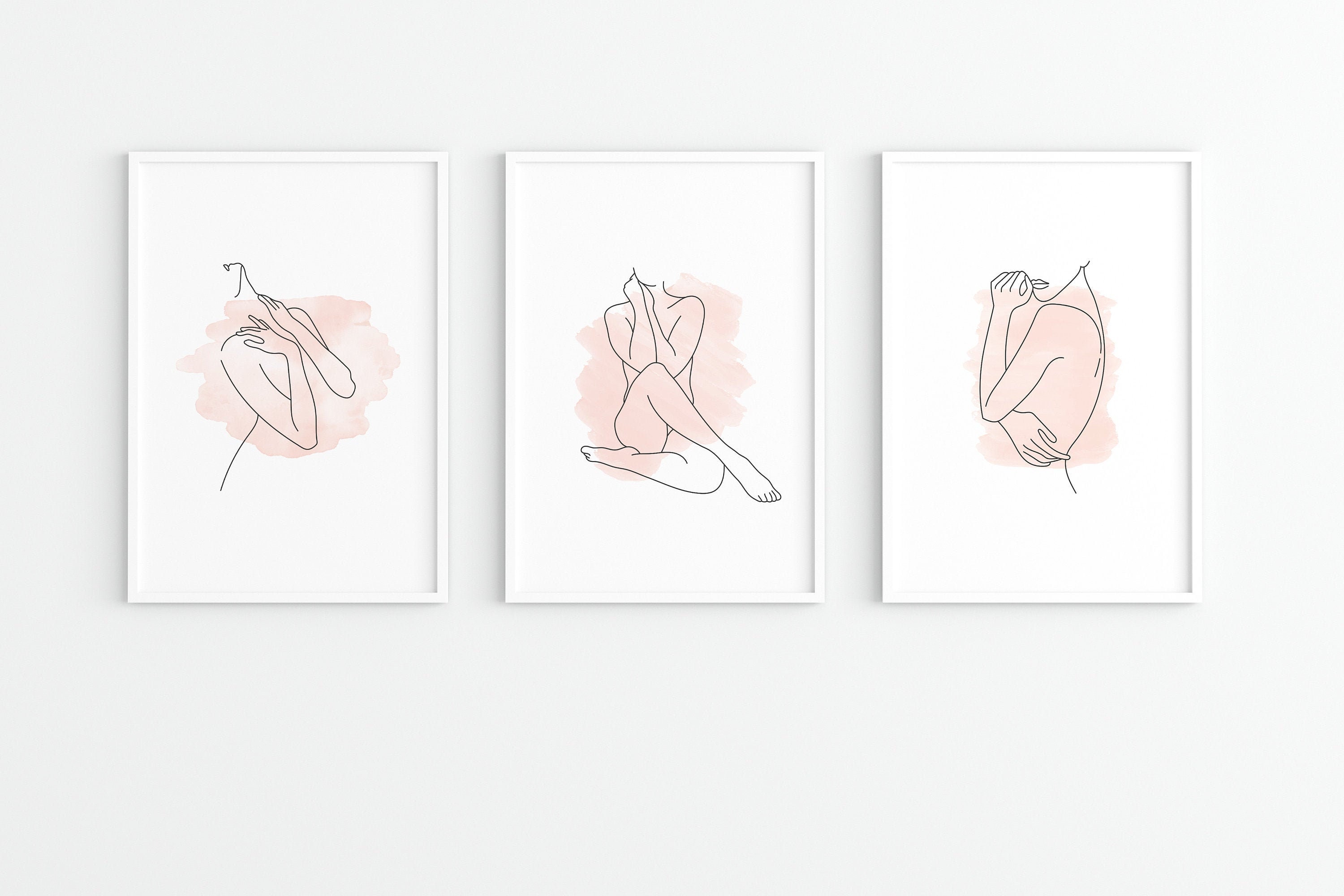 Line Art Woman Prints Bedroom Wall Art Woman Line Drawing | Etsy