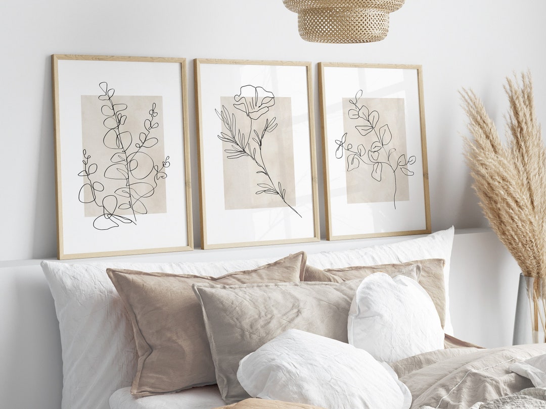 Neutral Wall Art, Botanical Prints, Set of 3 Prints, Plants Wall Art ...