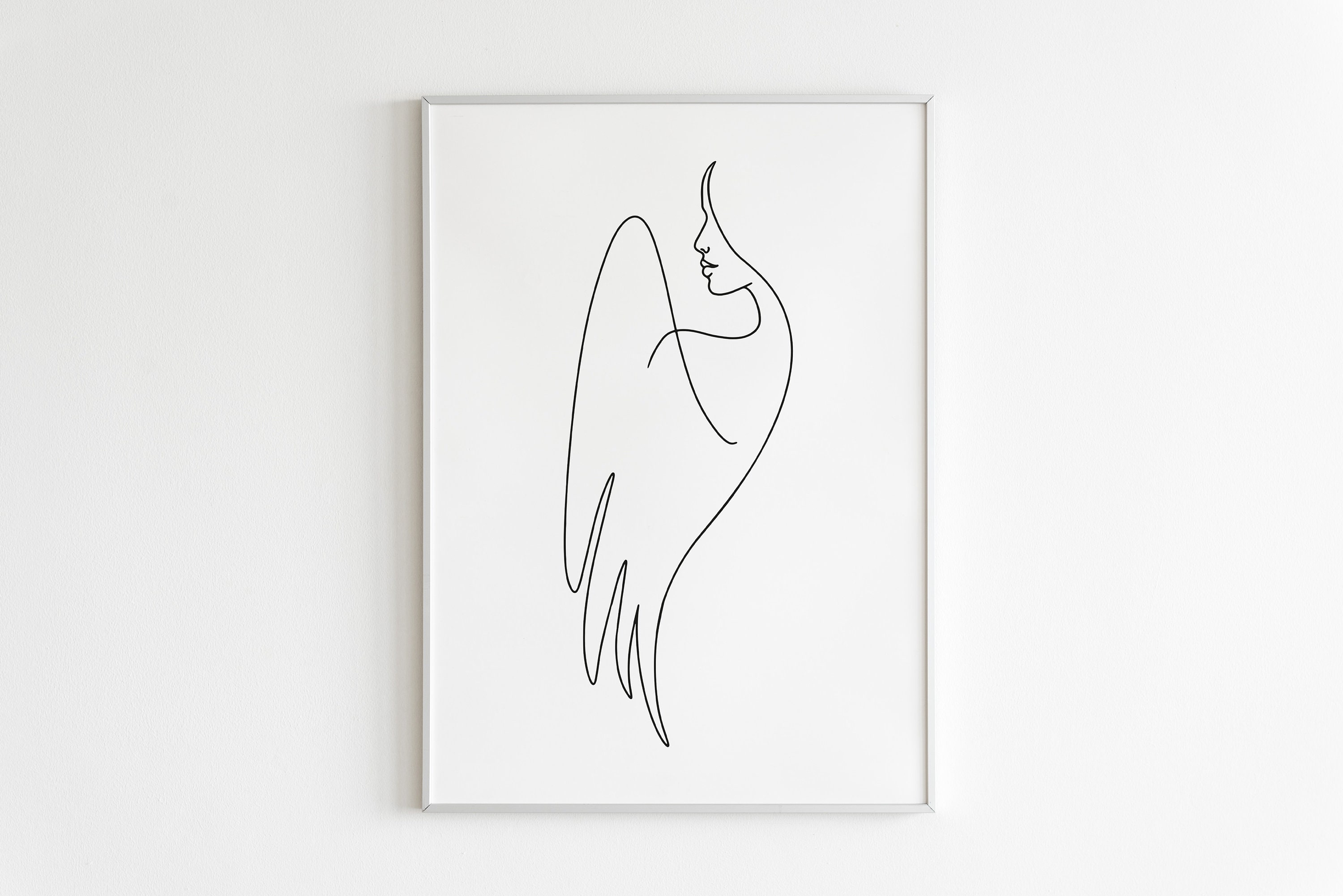 Guardian Angel Line Drawing