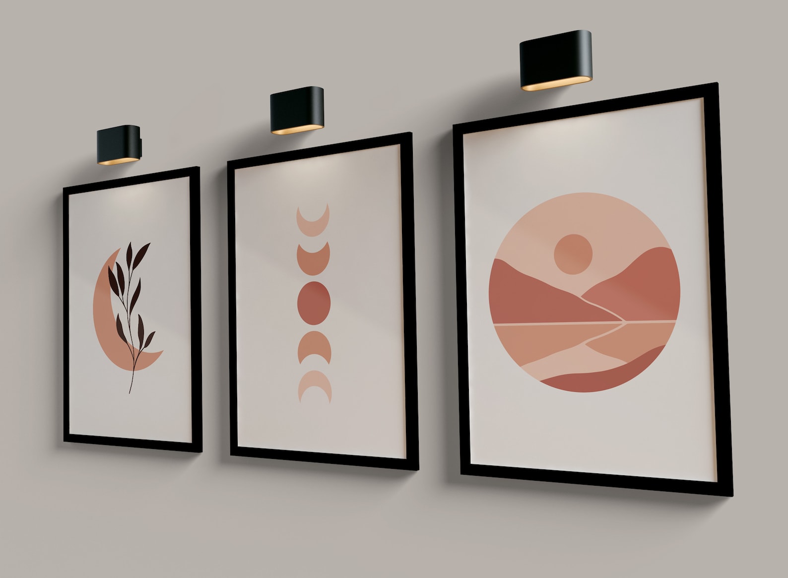 Neutral Boho Wall Art Prints Boho Wall Decor Set of 3 | Etsy