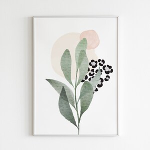 Abstract Leaf Prints, Set of 2, Botanical Wall Art, Leaf Poster, Leaf ...