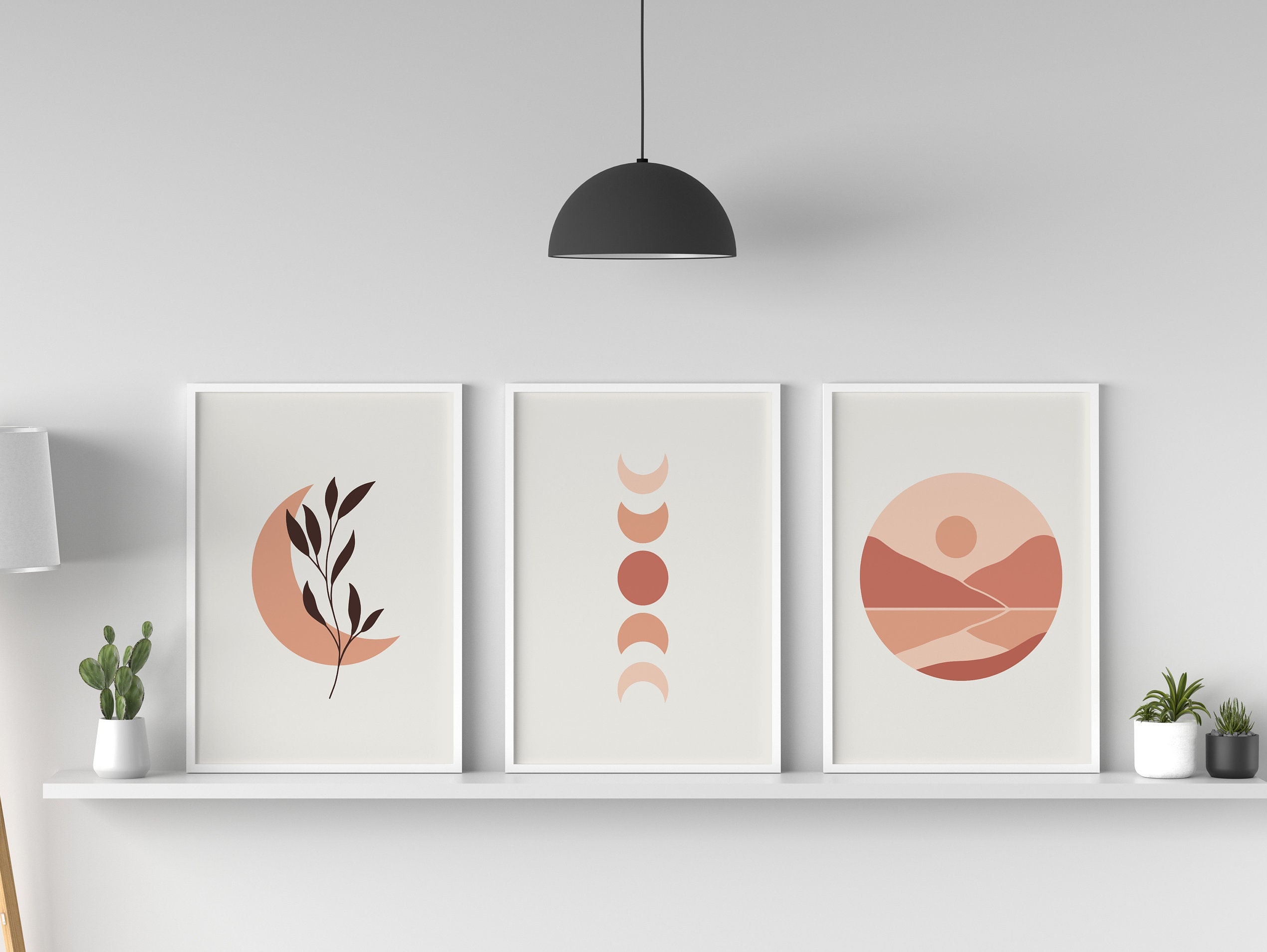 Neutral Boho Wall Art Prints Boho Wall Decor Set of 3 | Etsy