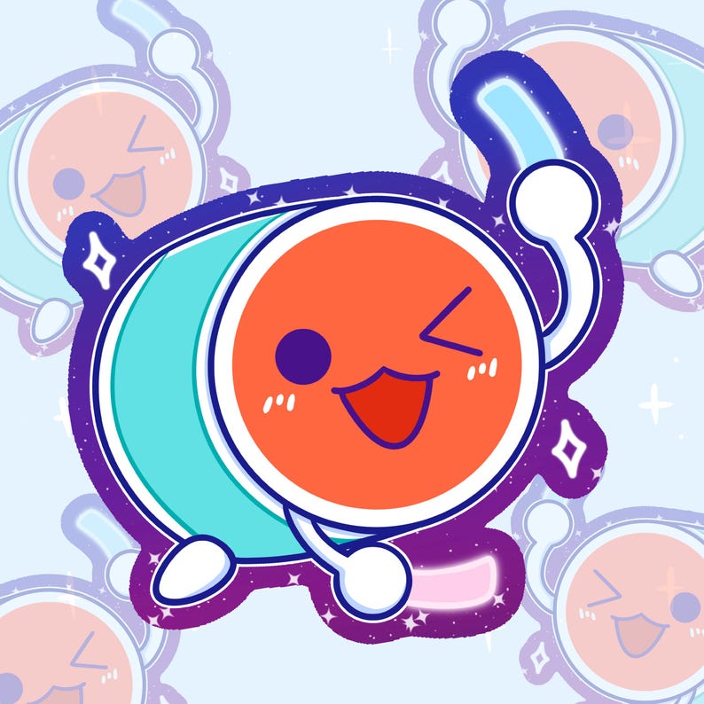 Taiko No Tatsujin Don Chan Sticker | 2.8" - Etsy