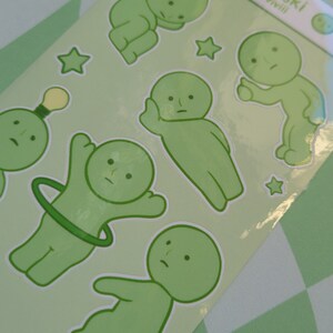 Smiski Green Sticker Sheet - Etsy