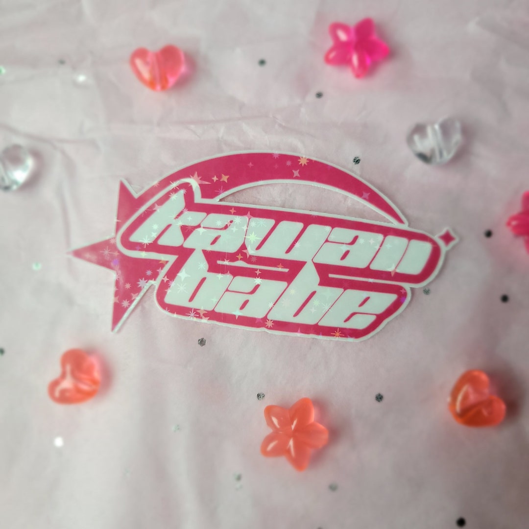 Kawaii Babe Sticker | Y2K Cybercore - Etsy