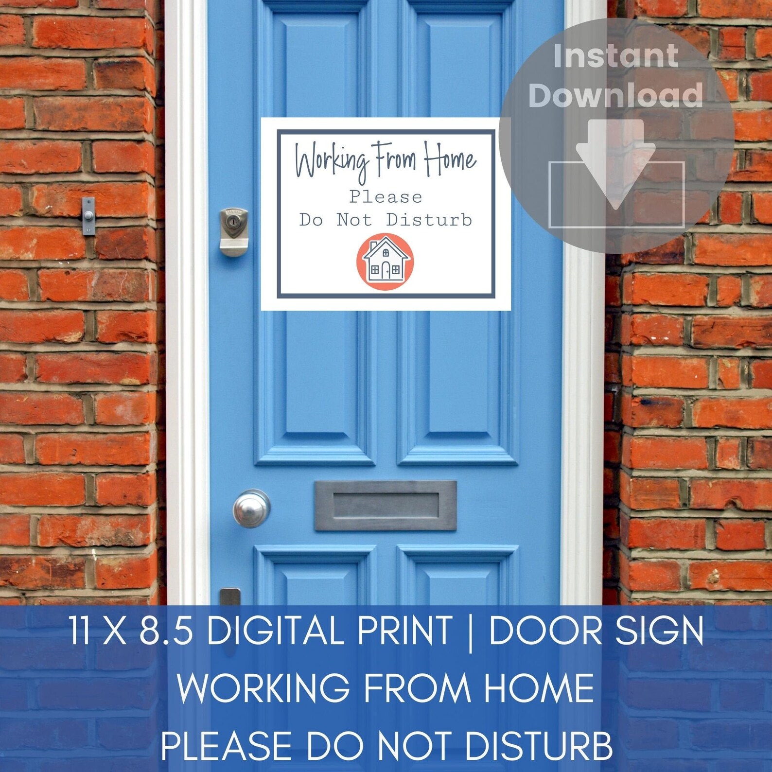 Working From Home | Do Not Disturb | Printable Sign | Door Sign ...