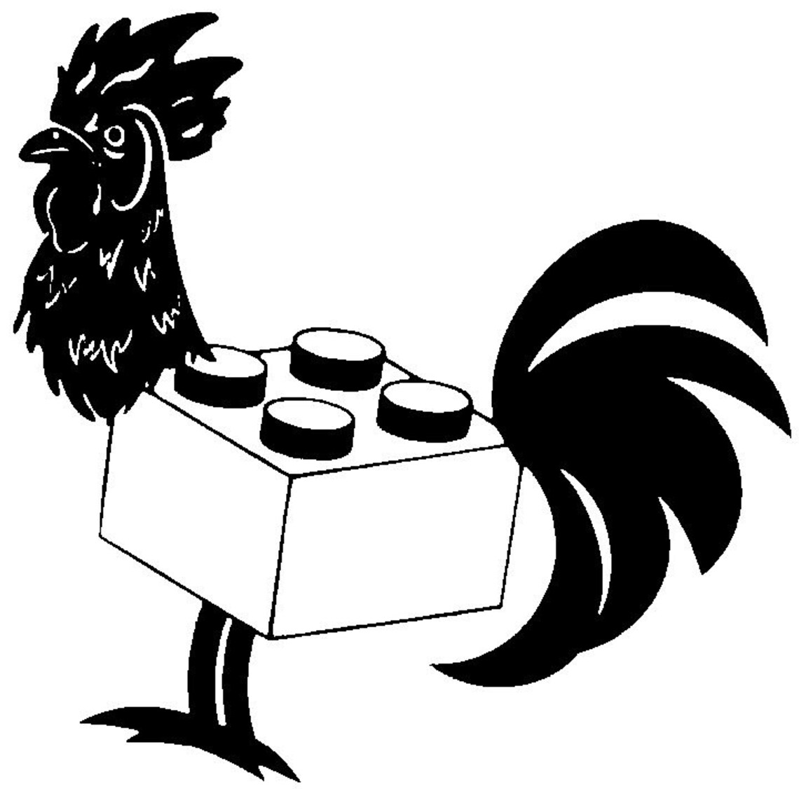 Rooster Block | Etsy