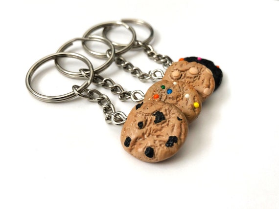 Cookie Keychain Pastry Keychains Polymer Clay Cookie - Etsy