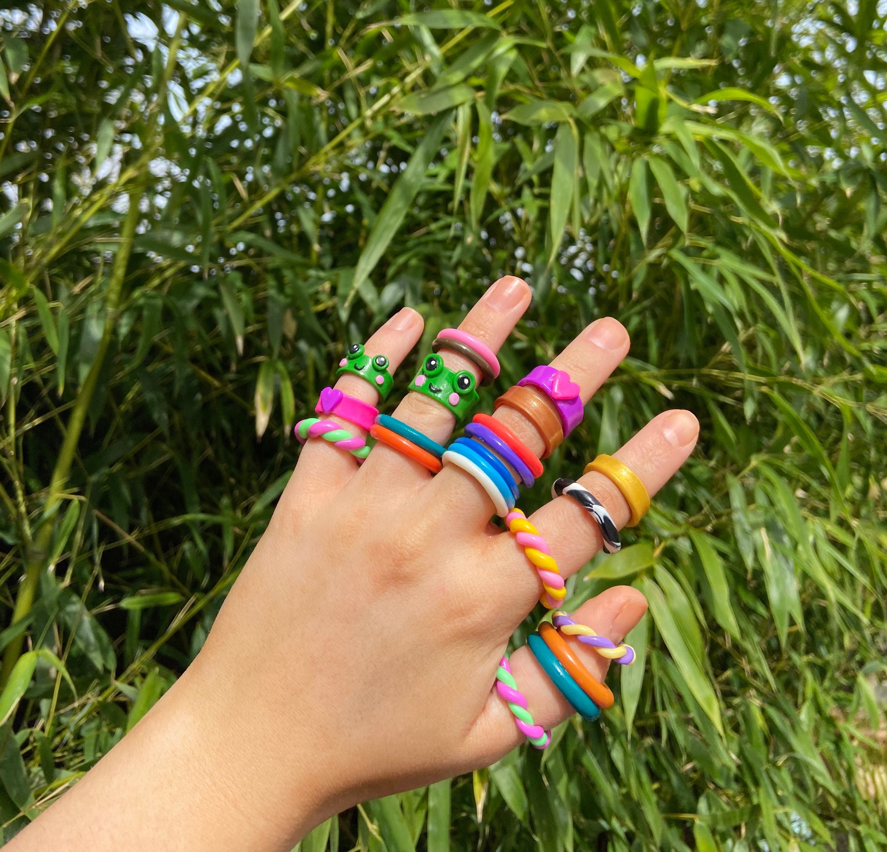 Chunky Clay Rings - Etsy UK