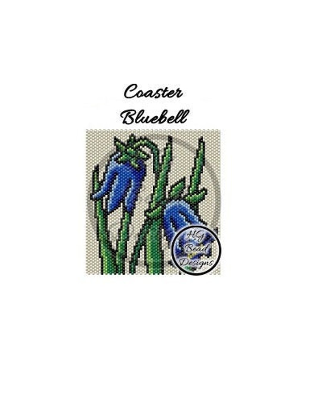 Beaded Peyote Coaster Pattern Tutorial - Bluebells - Etsy