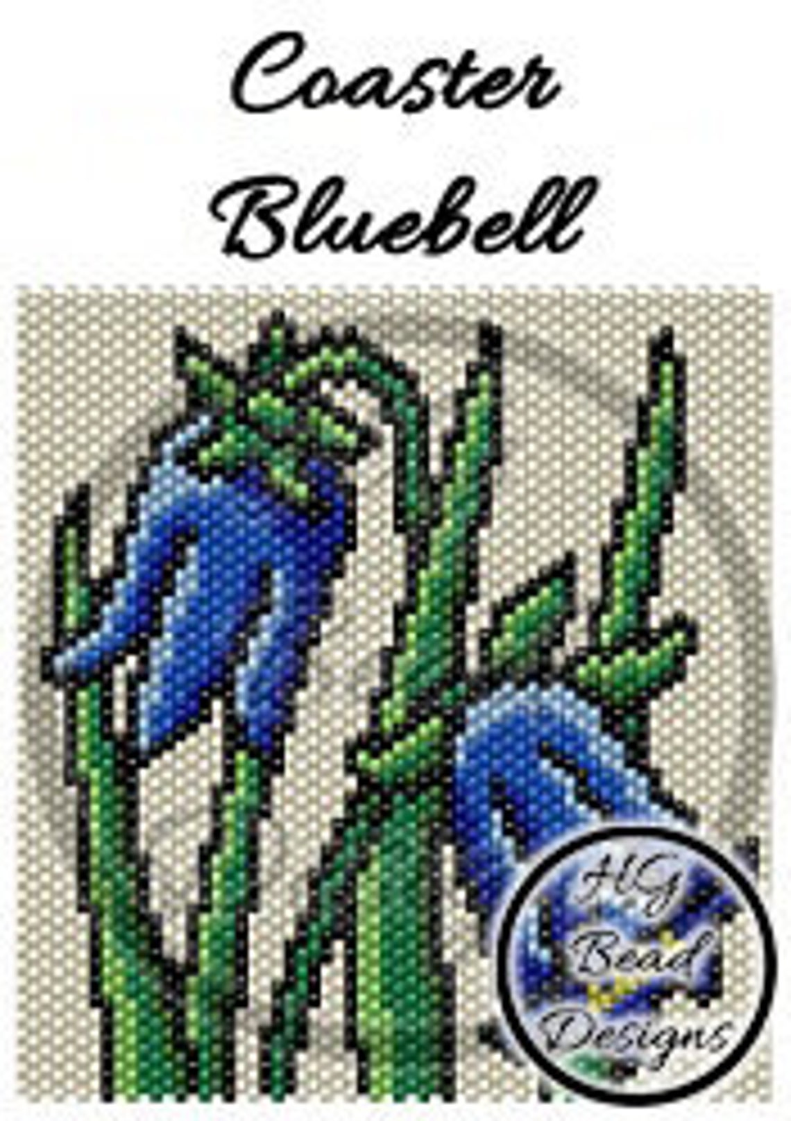 Beaded Peyote Coaster Pattern Tutorial Bluebells - Etsy