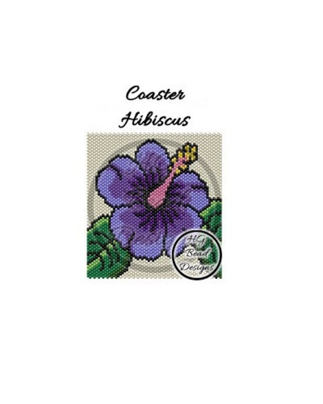 Beaded Peyote Coaster Pattern Tutorial - Hibiscus - Etsy