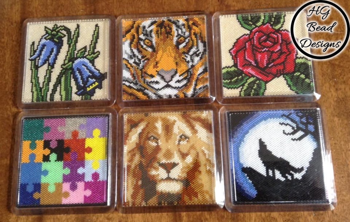 Beaded Peyote Coaster Pattern Tutorial Bluebells - Etsy