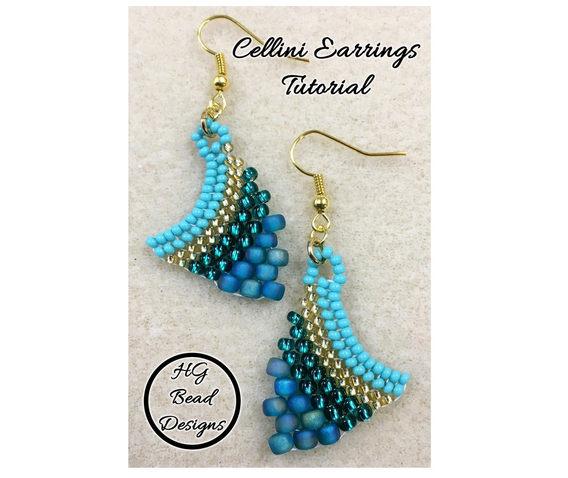 Cellini Earrings Beading Tutorial Pattern - Etsy