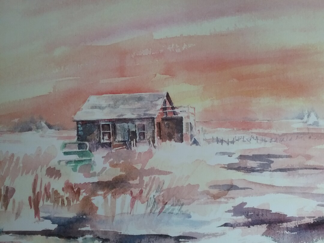 Long Beach Island Shack LBI ,,matted and Framed 16 X 20 Miriam Warfield ...