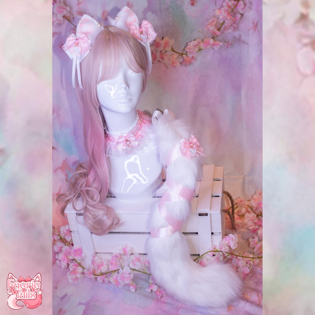 Hello Kitty Deluxe Cosplay Set Cat Ears Cosplay Ears Choker Faux 7014