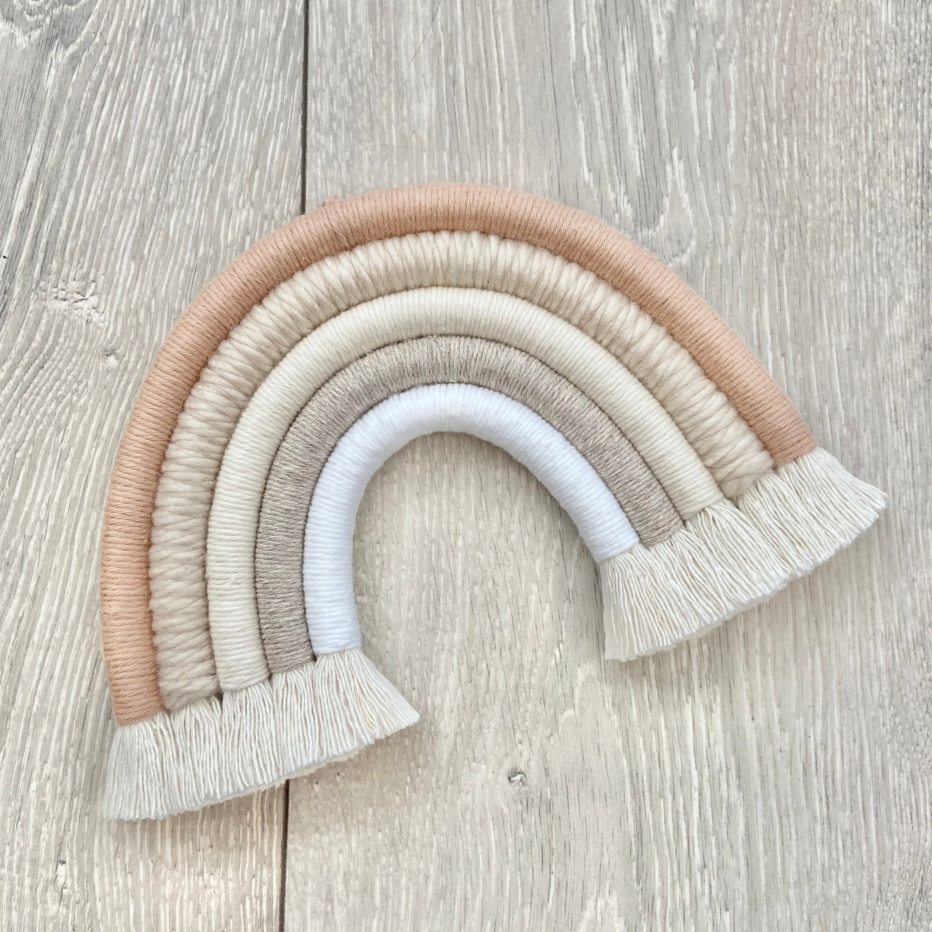 Neutral Rainbow Wall Hanging / Neutral Decor / Boho Macrame | Etsy