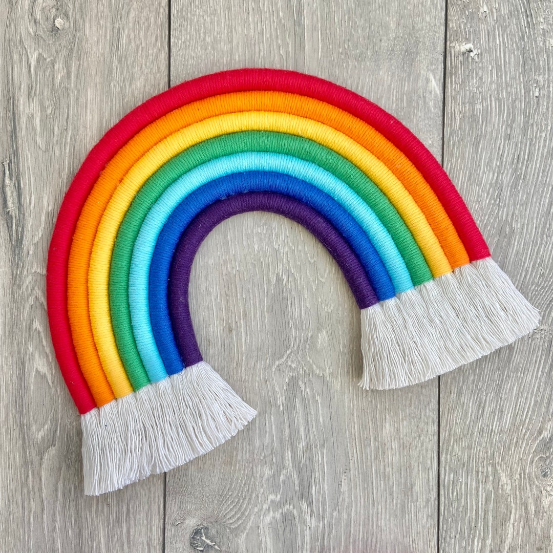 Rainbow Wall Hanging / Macrame Rainbow Wall Hanging / Nursery Wall ...