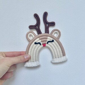 Reindeer Macrame Wall Hanging / Rudolph Reindeer Christmas Decor ...