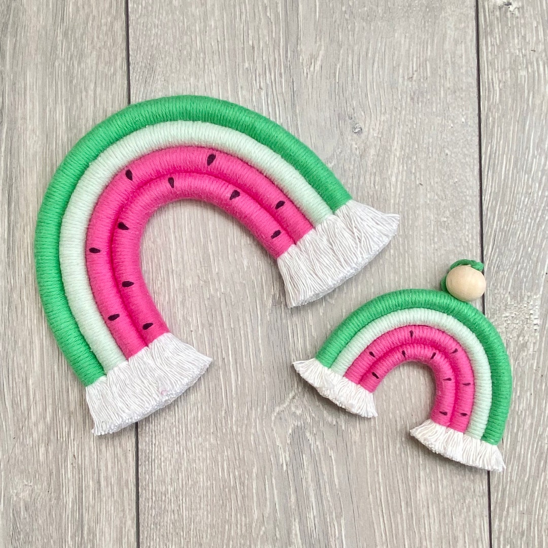 Watermelon Decor / Macrame Watermelon Wall Hanging / Watermelon Hanging ...