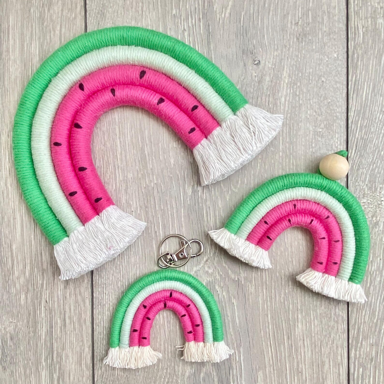Watermelon Decor / Macrame Watermelon Wall Hanging / Watermelon Hanging ...
