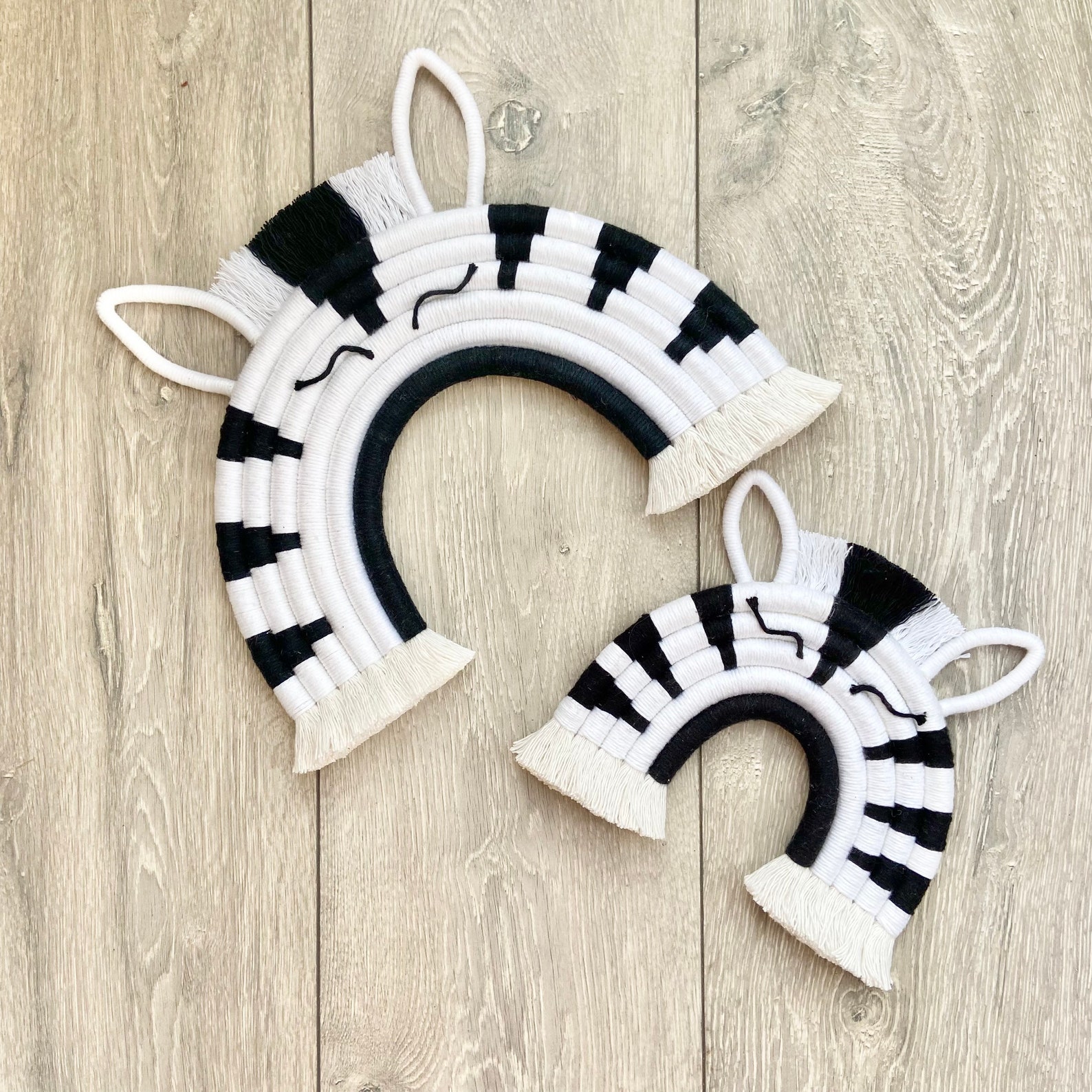Zebra Macrame Wall Hanging / Zebra Nursery Decor / Animal - Etsy UK