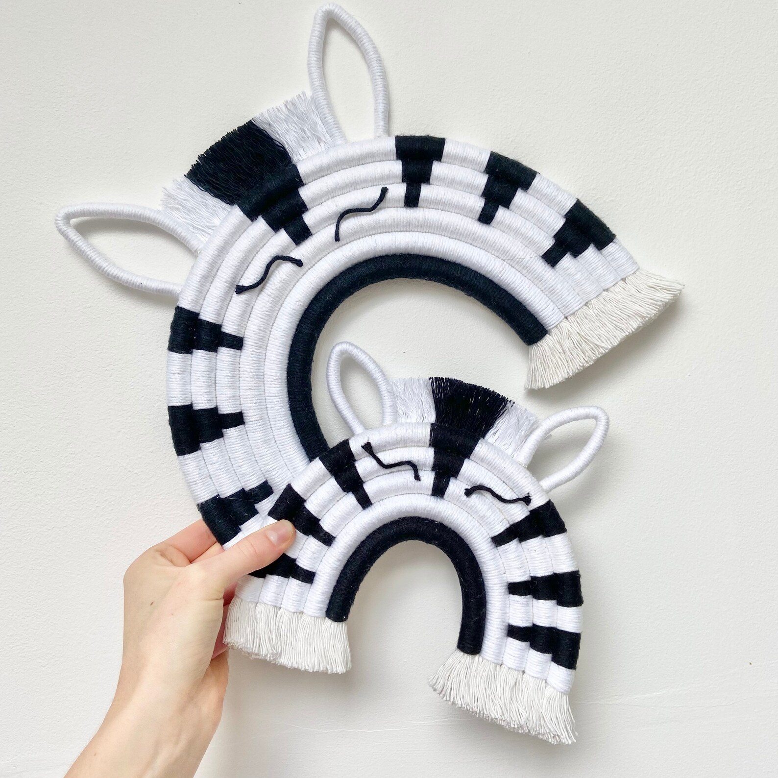 Zebra Macrame Wall Hanging / Zebra Nursery Decor / Animal - Etsy UK