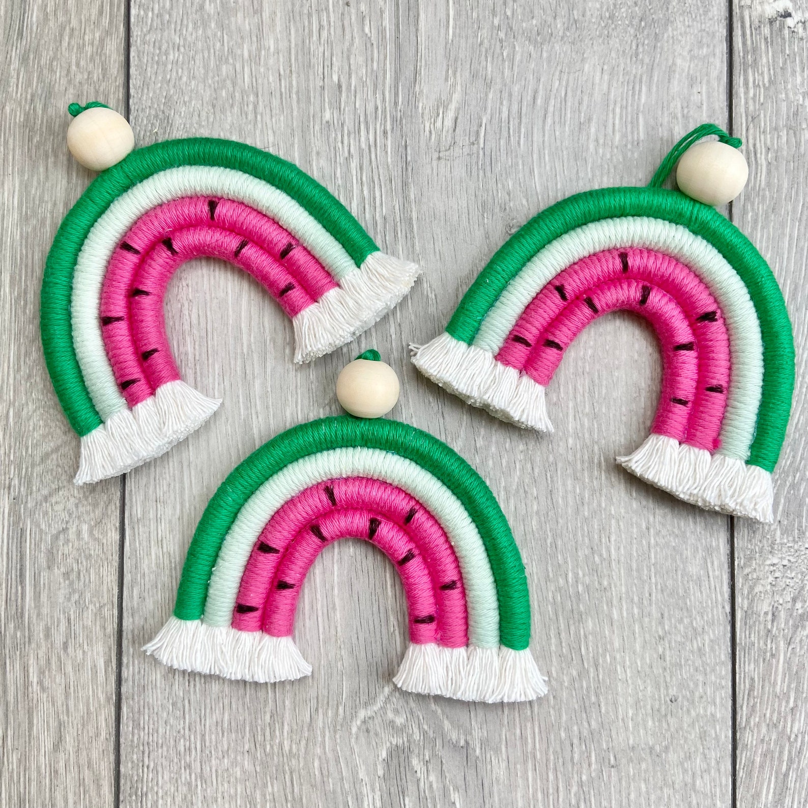 Watermelon Decor / Macrame Watermelon Wall Hanging / Watermelon Hanging ...