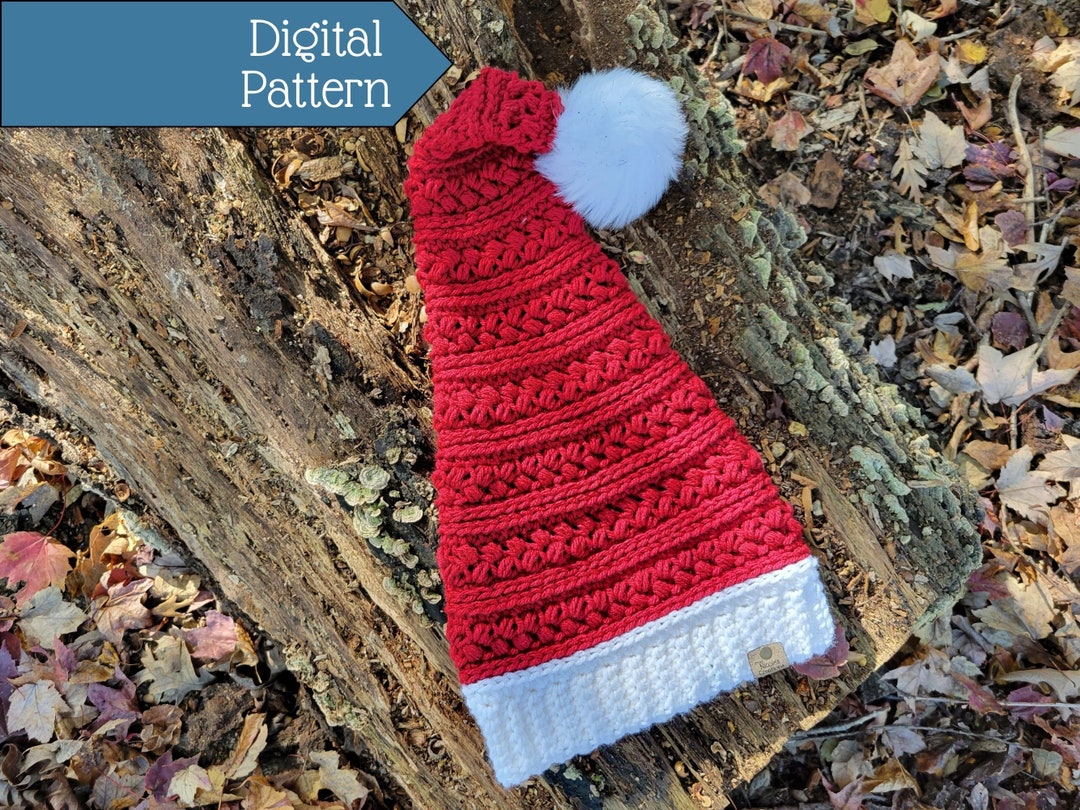 Crochet Pattern: Christmas Holiday Hat in 4 Sizes (coffeehouse Santa ...
