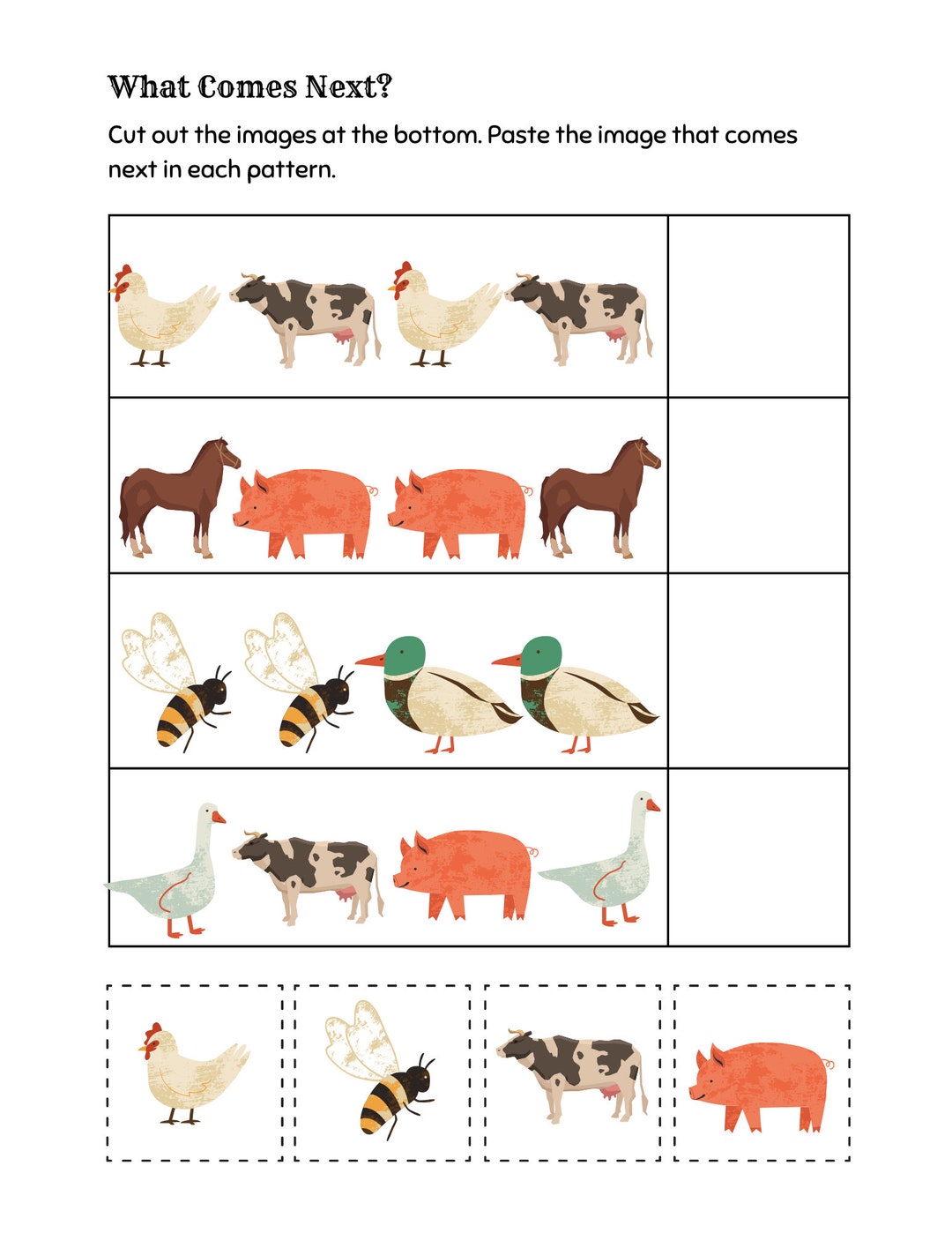 Toddler Preschool Learning Worksheet - Etsy