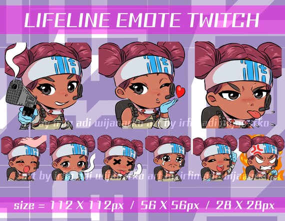 Lifeline Apex 2 Lifeline Chibi Emotes Funny Apex Legends Women Begging ...