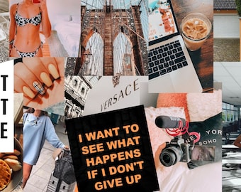 Goals and Vision Board Wallpaper, Digital, Wallpaper, Screensaver ...