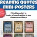 Reading Quotes Printables | Reading Quotes Posters | Library Decor ...