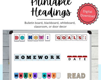 Bulletin Board Headers - Etsy