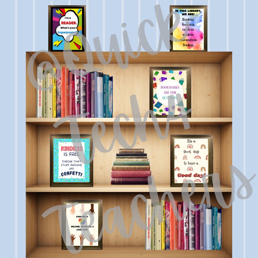 Library Posters | Library Decor | Positive Reading Decor - Etsy