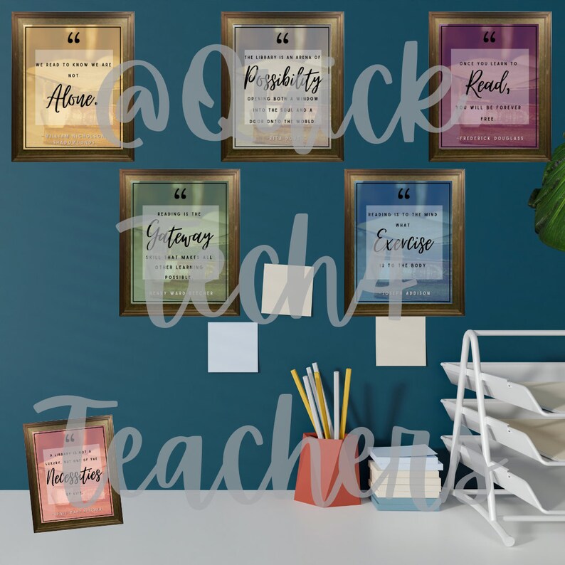 Reading Quotes Printables | Reading Quotes Posters | Library Decor ...