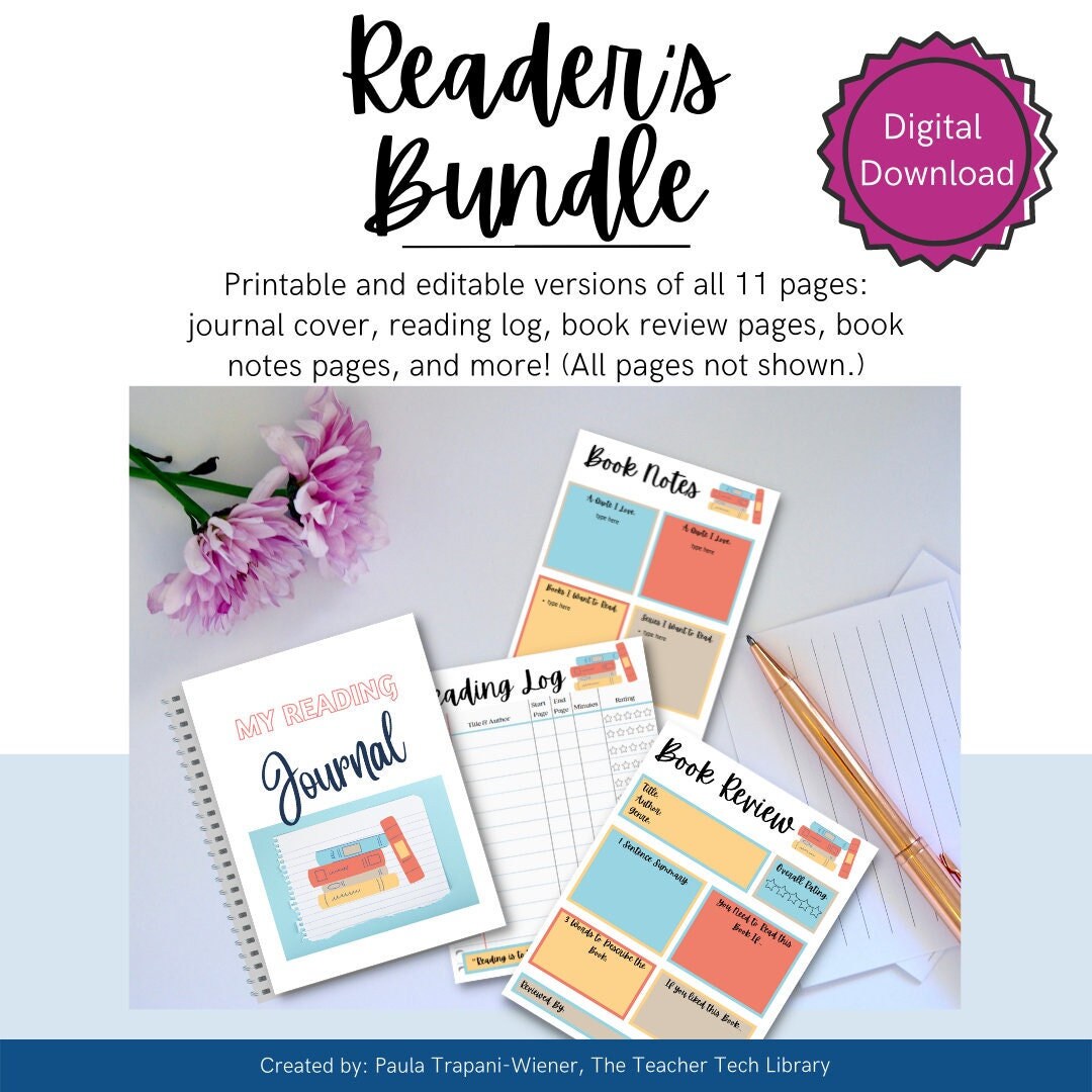 Reader's Bundle Canva Template - Etsy