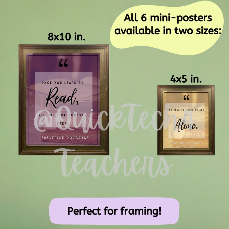 Reading Quotes Printables | Reading Quotes Posters | Library Decor ...