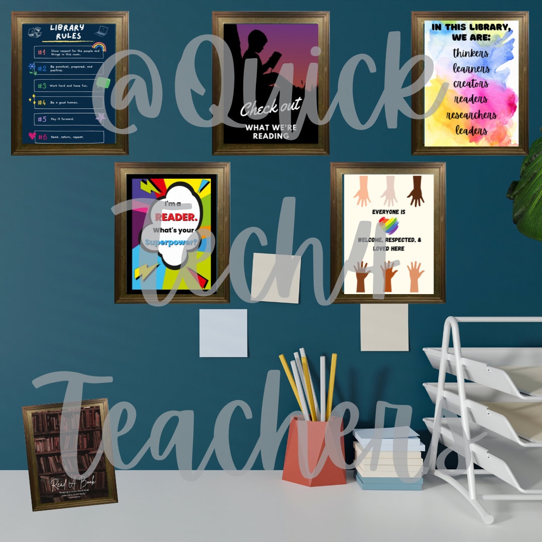 Library Posters | Library Decor | Positive Reading Decor - Etsy