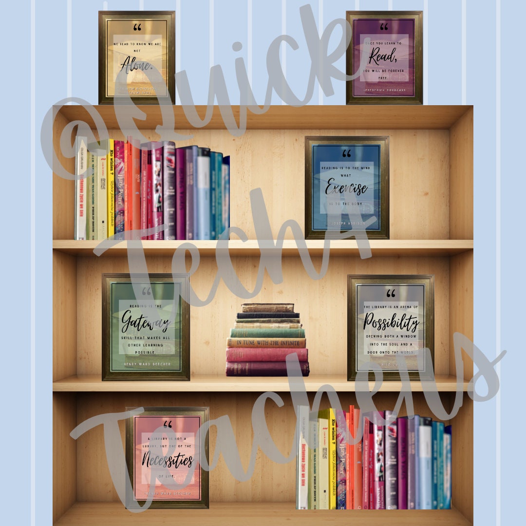 Reading Quotes Printables | Reading Quotes Posters | Library Decor ...