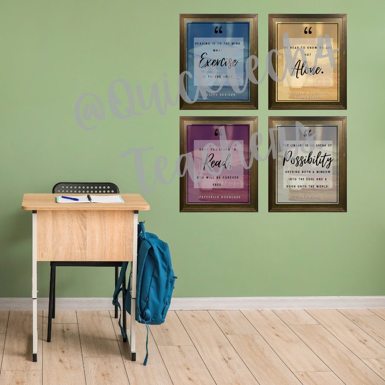 Reading Quotes Printables | Reading Quotes Posters | Library Decor ...