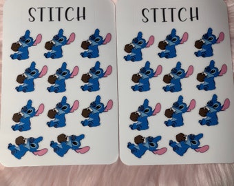 Lilo and Stitch Planner Sticker Sheet Instant Download Print at Home ...
