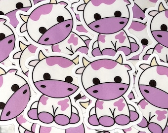 Purple Cow Sticker - Etsy