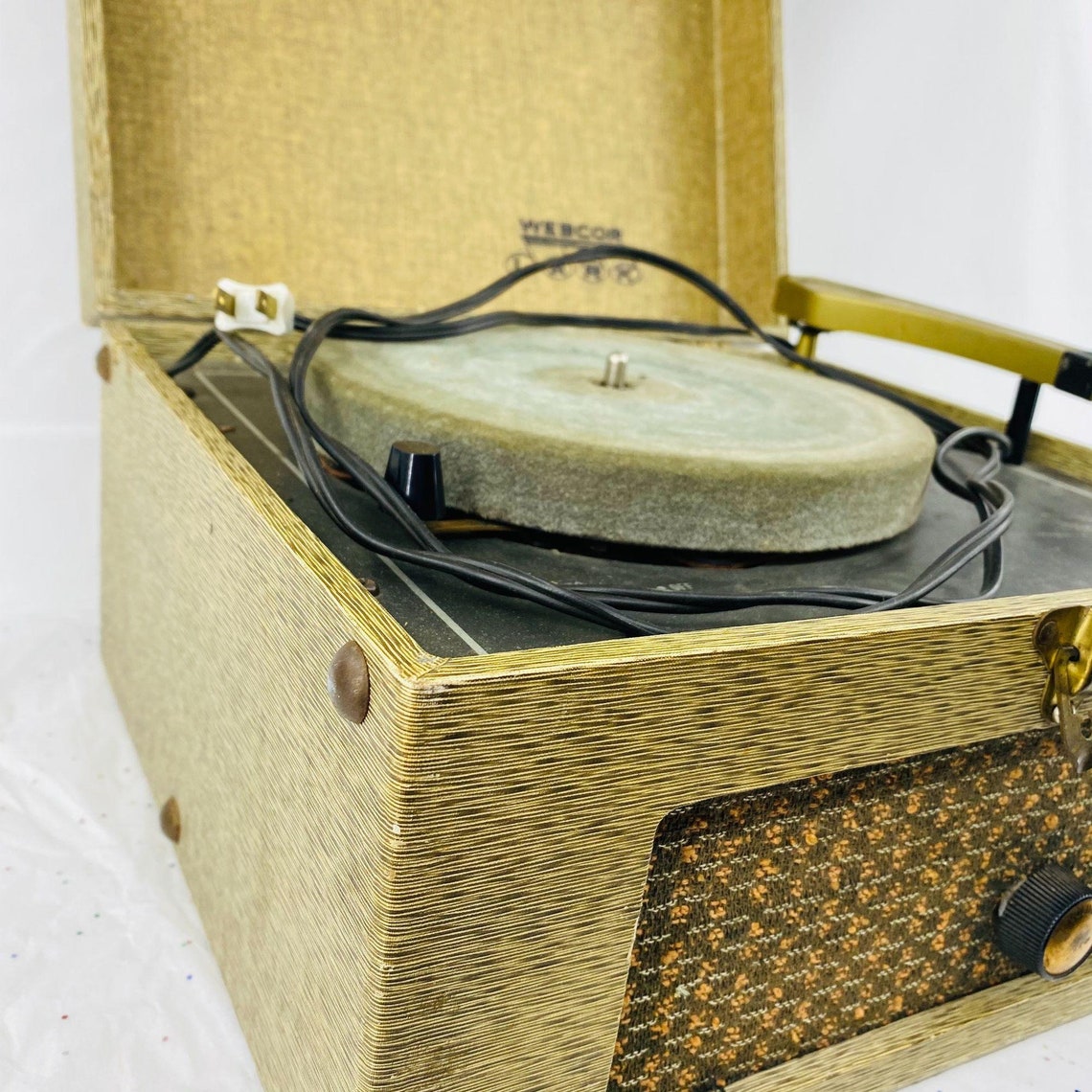 WEBCOR LARK Vintage Record Player Box Suitcase Velvet Spin - Etsy UK